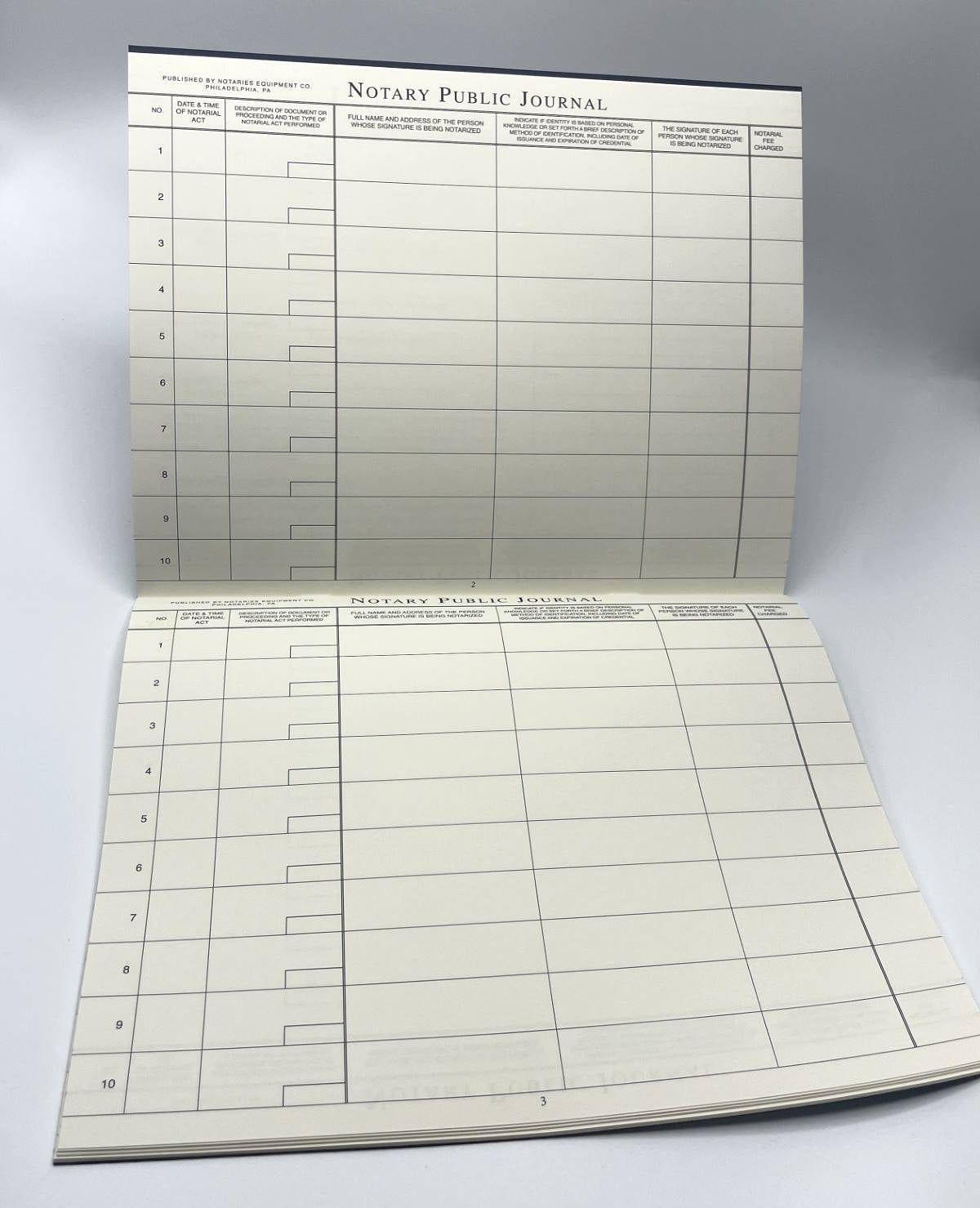 Soft Cover Notary Public Official Journal – Notaries Equipment Company